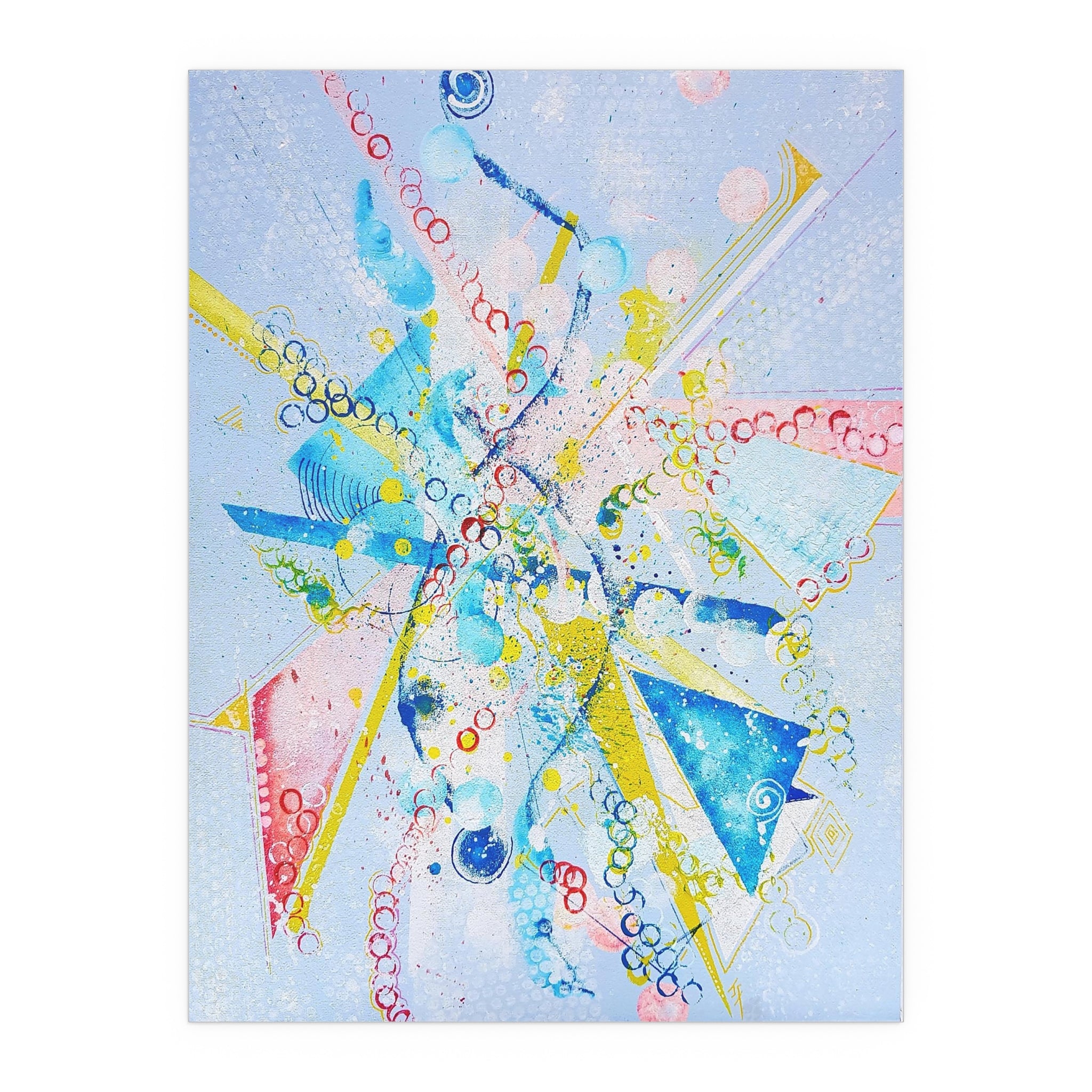 Little Yellow Triangle | Original Acrylic Abstract Art | Wall Art ...